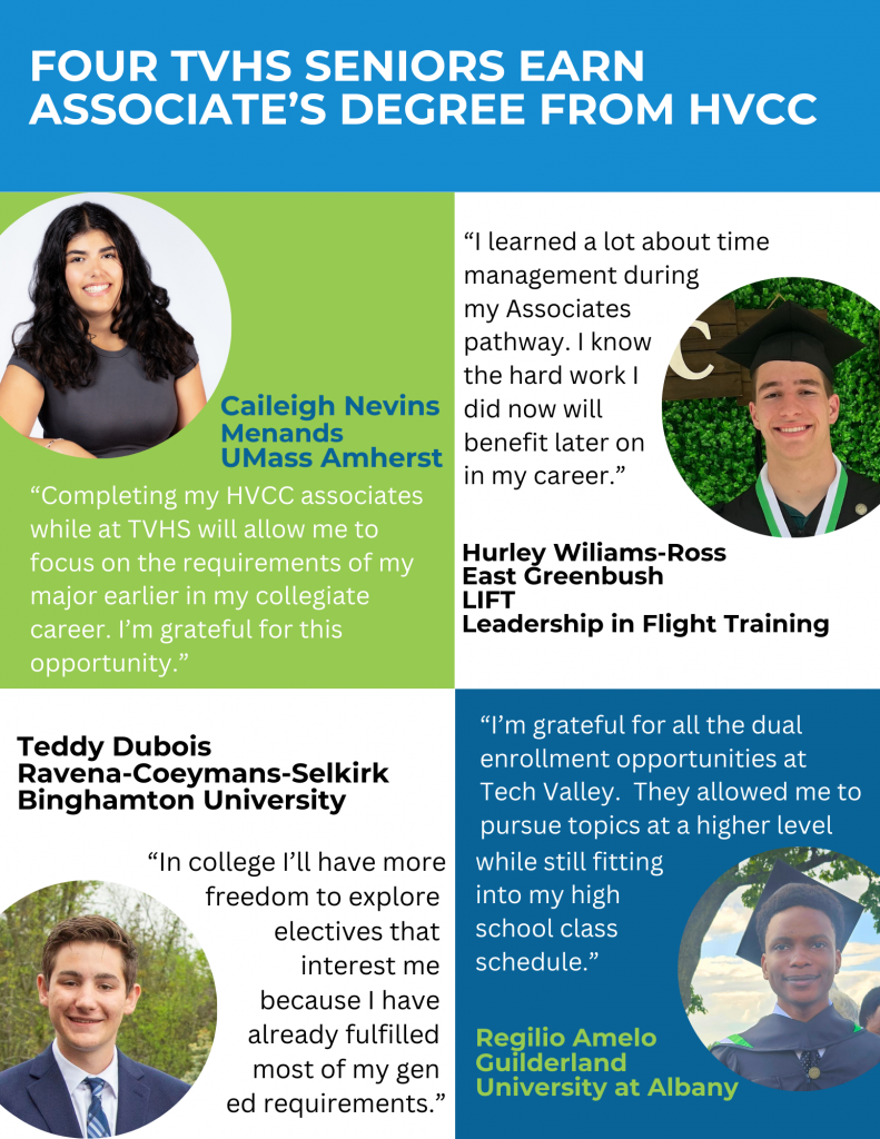 Four Students Earn Associate's From HVCC - Tech Valley High School
